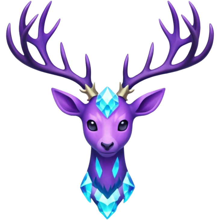 Pokemon legendary purple and cian crystal xerneas Sticker