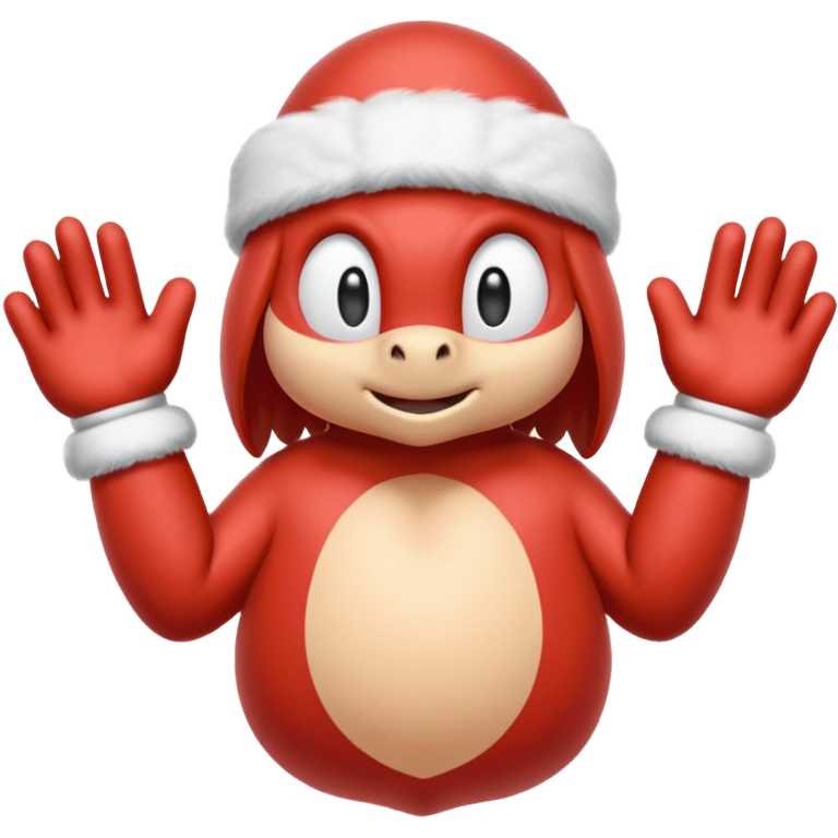 Sonic the hedgehogs friend knuckles a red animal with peach arms and ...