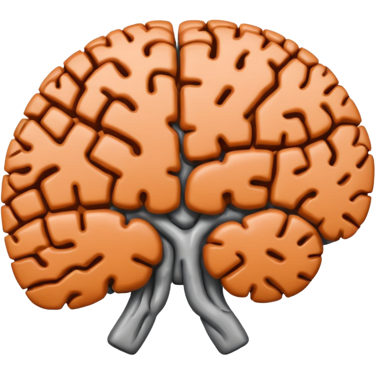 a fuzzy brick inside of a brain Sticker