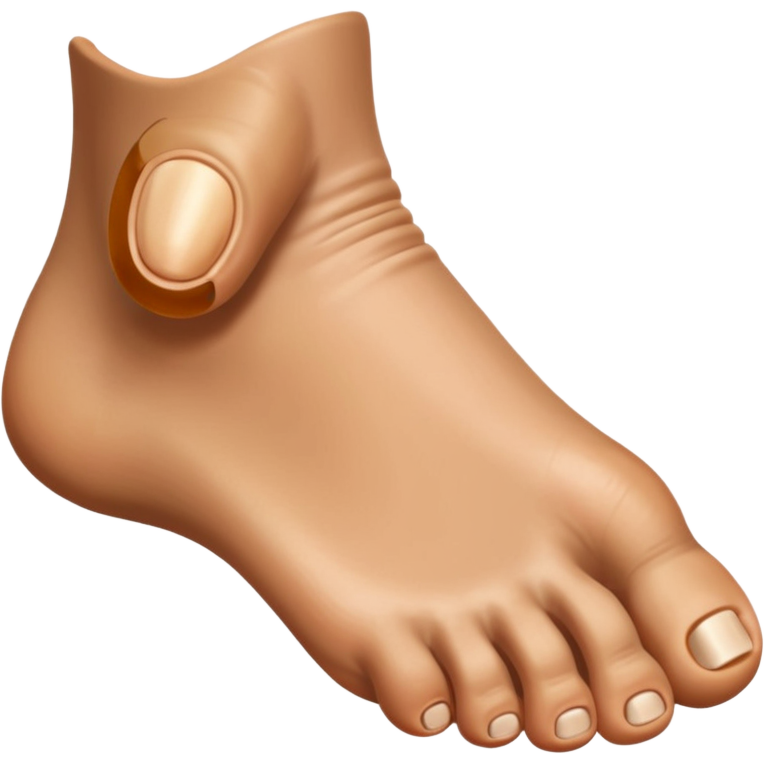 A foot with Big toe up rest of toes curled down Sticker