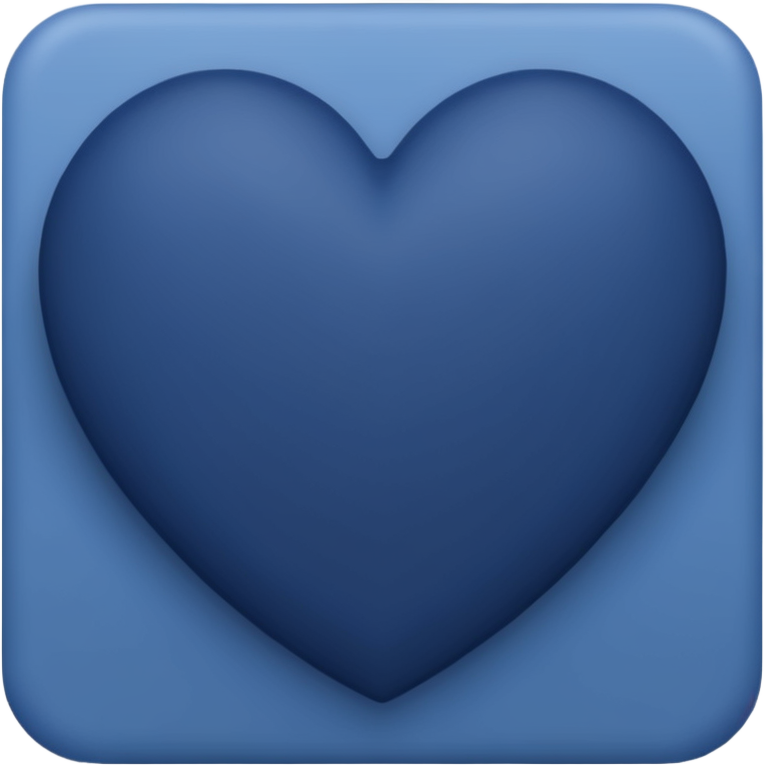 NAVY BLUE heart emoji, less reflective markings on top Sticker