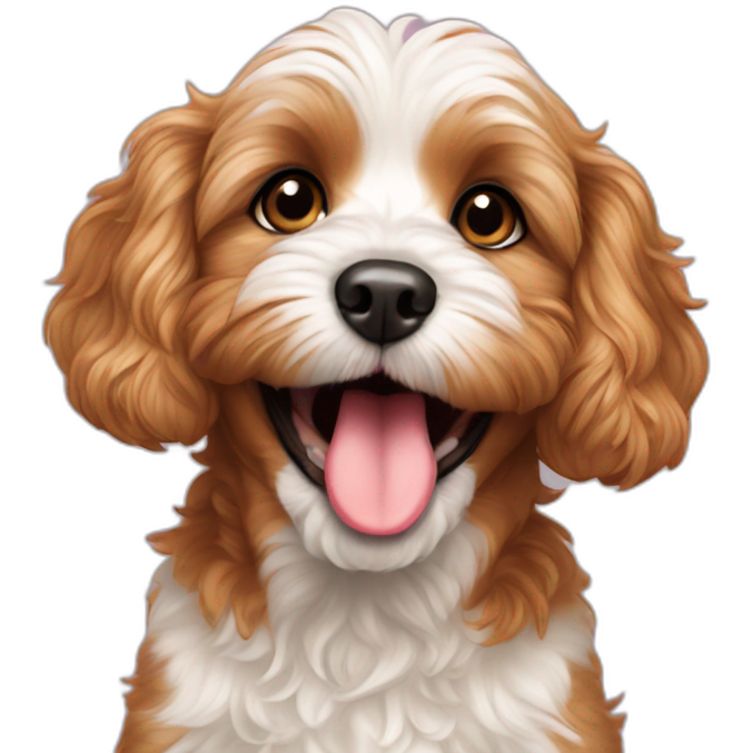 cavoodle tongue out Sticker