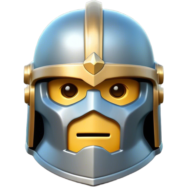 Clash of Clans aesthetic: Cinematic Playful Steel Helm Emoji, rendered ...
