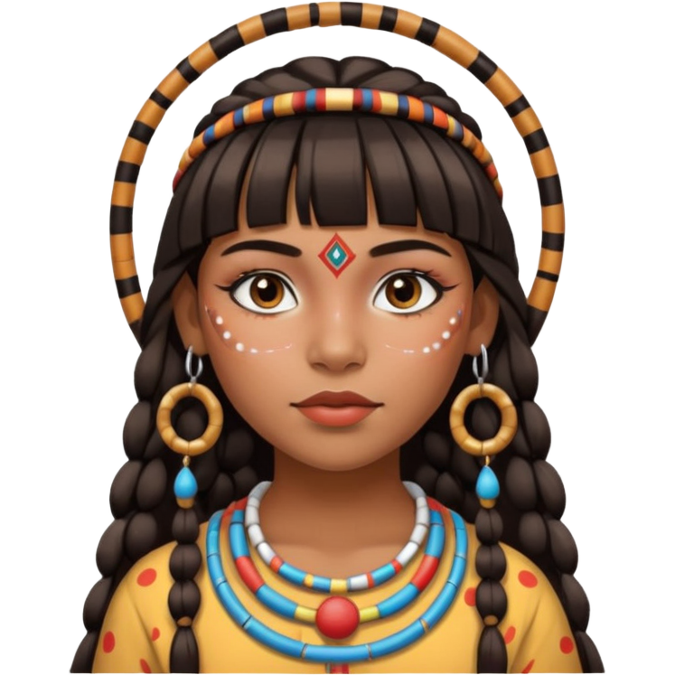 Chica indígena con maquillaje tradicional de indígenas con puntos y ...