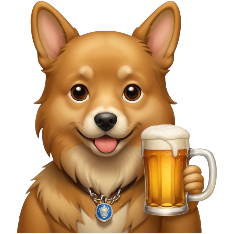 Ein Hund der talahon ist und Bier trinkt Sticker