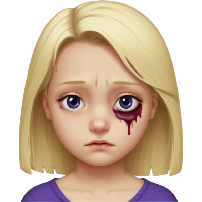 Blonde girl emoji, head and slight shoulders visible, one eye clearly ...
