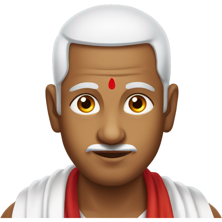 A muscular South Indian Brahmin priest with a Thenkalai namam (a ...