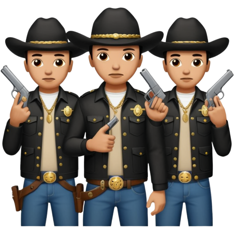 Norteño street gang with 14, hand gang signs and guns Sticker