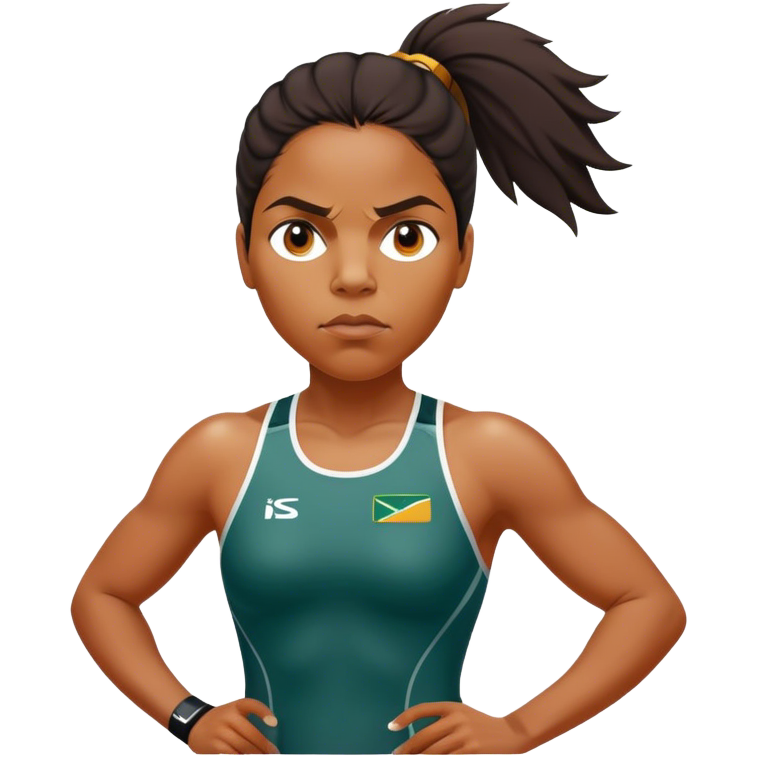 Cinematic Realistic portrait of Cathy Freeman, shown as an iconic ...