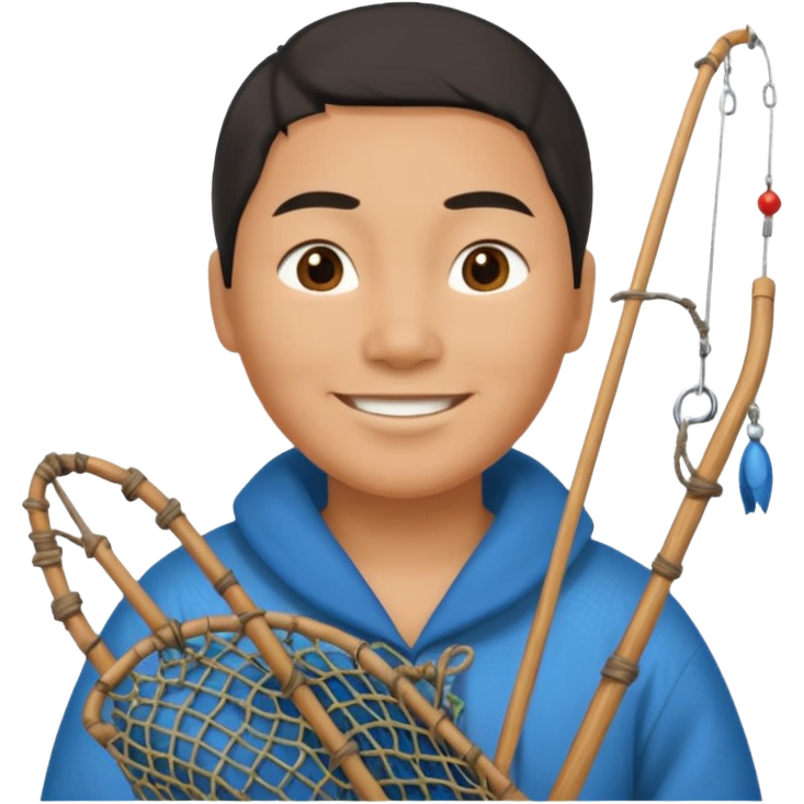Inuit with nets Sticker