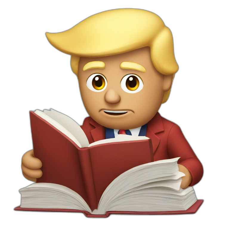 Donald Trump Reading A Book