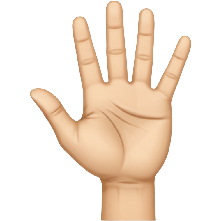a human right hand emoji giving the "Scram" (Get out of here!) sign ...