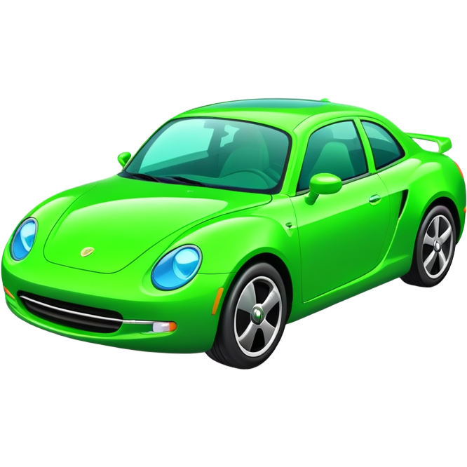neon green car Sticker