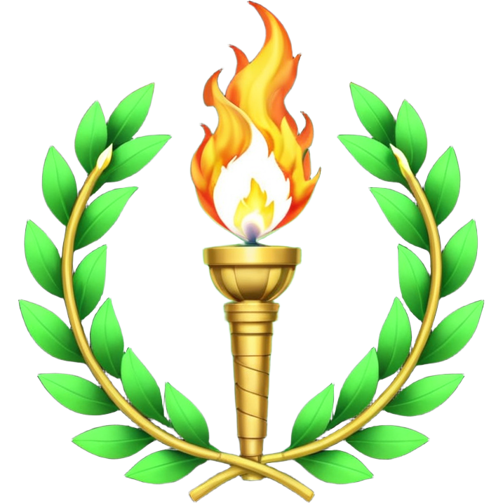Laurel Wreaths Torch Relays Stadium Flags Sticker