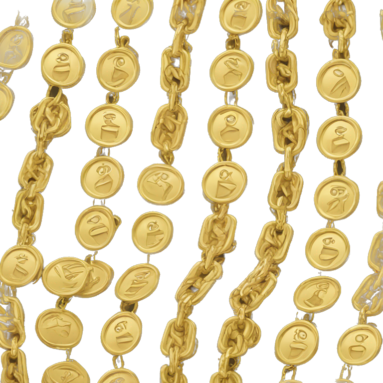 Quarters in gold chain emoji AI Emoji Generator