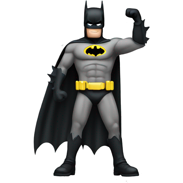 batman standing up on ONE foot with his hand raised Sticker