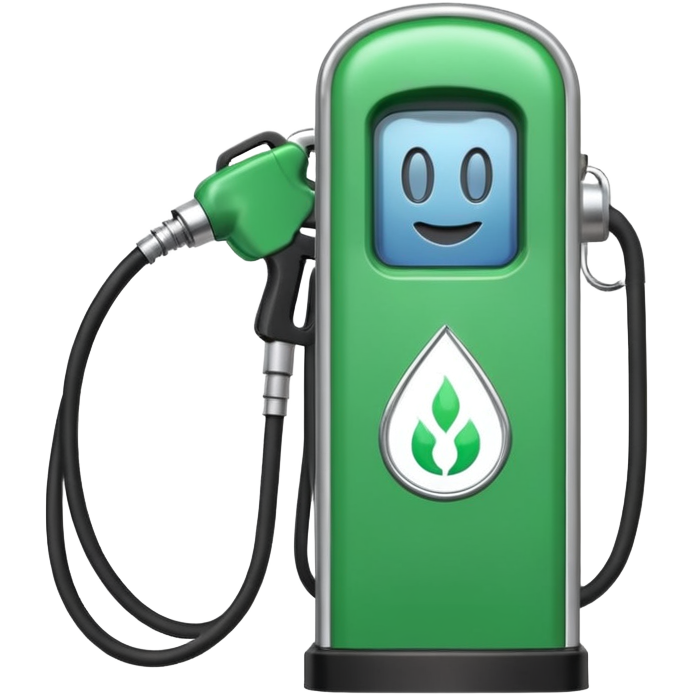 Split image—quick gas pump vs. slow EV plug. Sticker