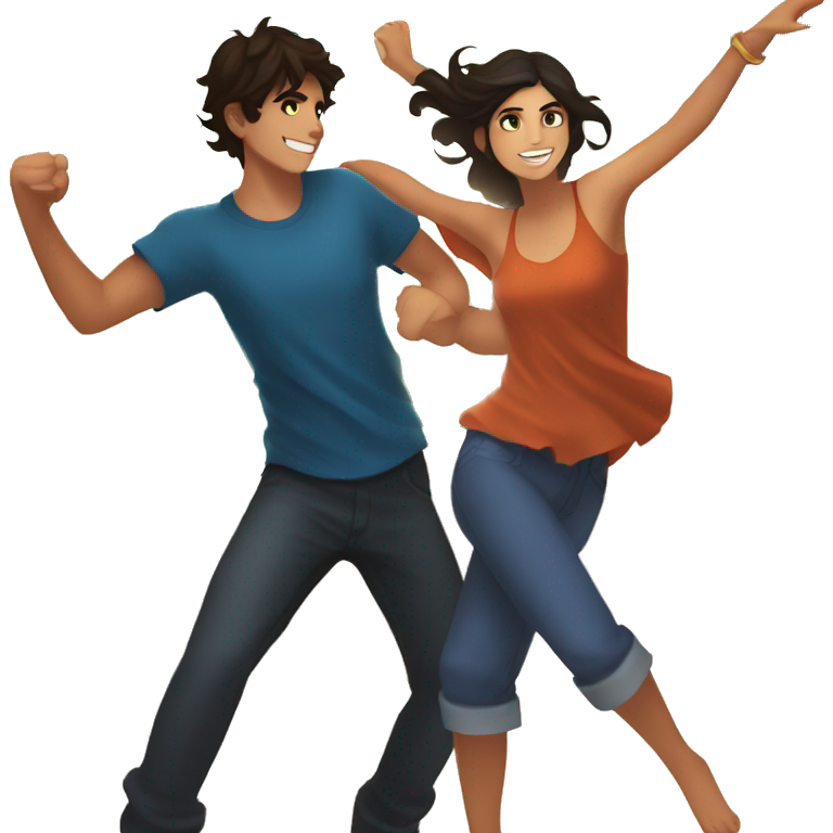 Percy Jackson and Annabeth Chase dancing Sticker
