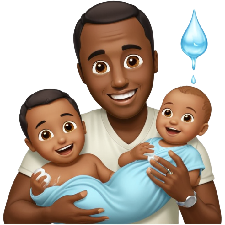 Sean “Diddy” Combs with baby oil and a very small infant and he’s ...