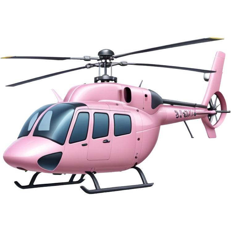 Light pink very big helicopter Sticker