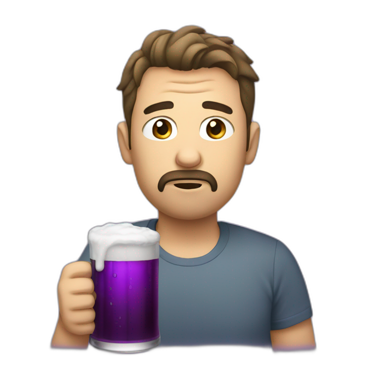 Drinking Beer Smiley Face