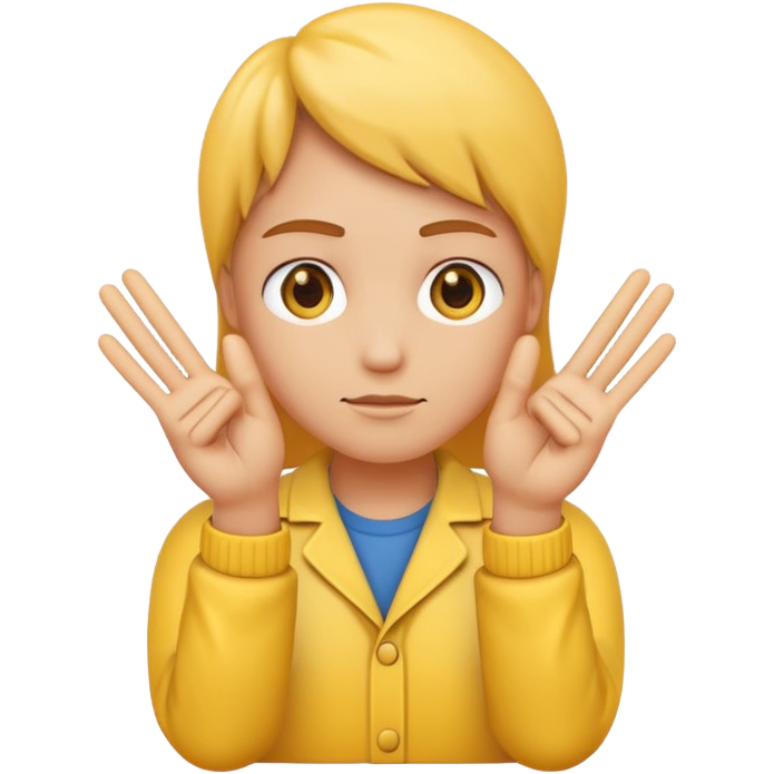 An standard yellow-color emoji that looks very serious and has his ...