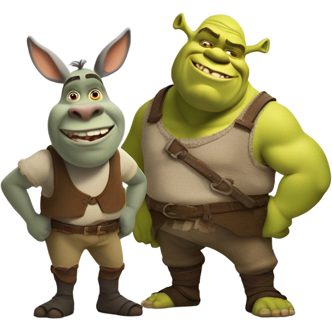 Shrek and donkey Sticker