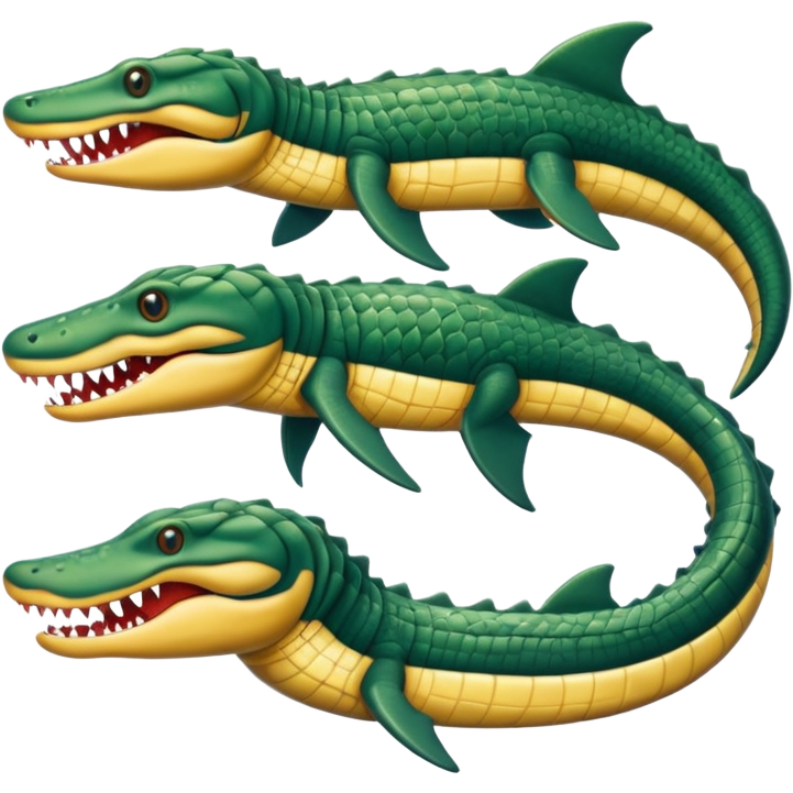 Shark-snake-eel-crocodile-alligator-cobra-fusion-hybrid Sticker