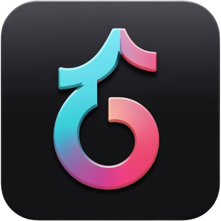 Tiktok logo without background black color Sticker