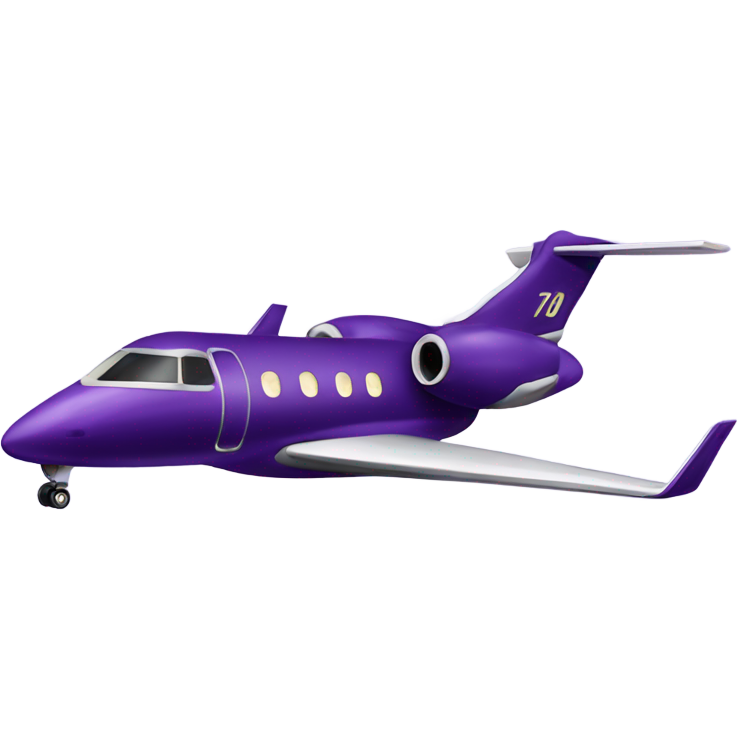 Purple private jet with guns on top Sticker