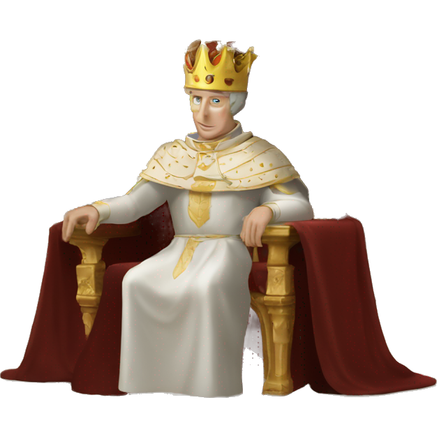 king baldwin IV raising his hand with mask sitting on throne Sticker