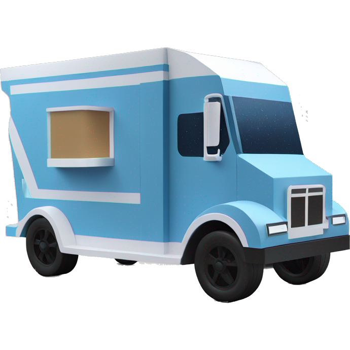papercraft, darth Vader’s 2026 pearl-blue ice-cream step van Sticker