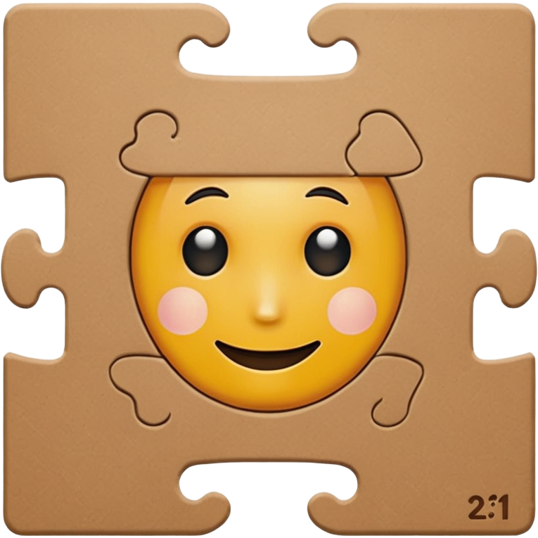 puzzle brown one missing Sticker