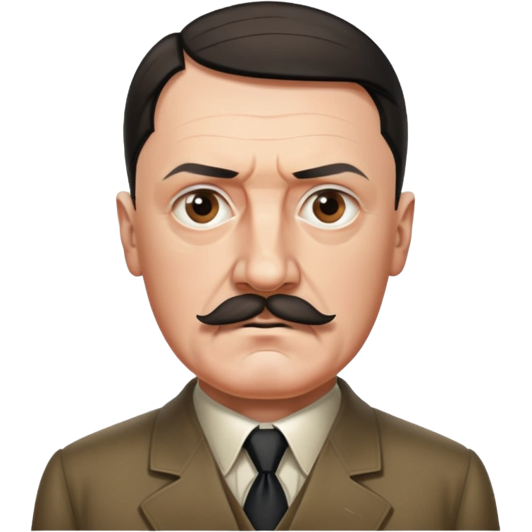 adolf hitler with an angular square mustache Sticker