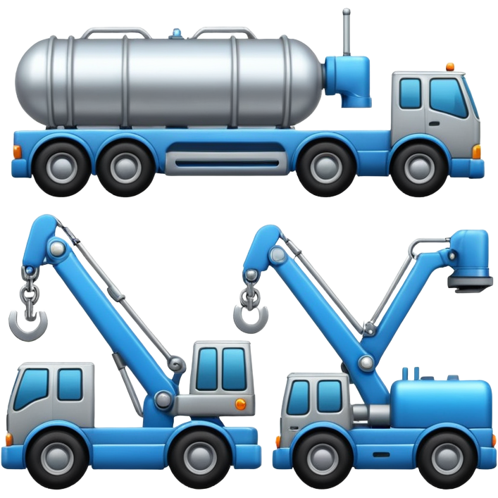 create a realistic emoji showing logistic machines Sticker
