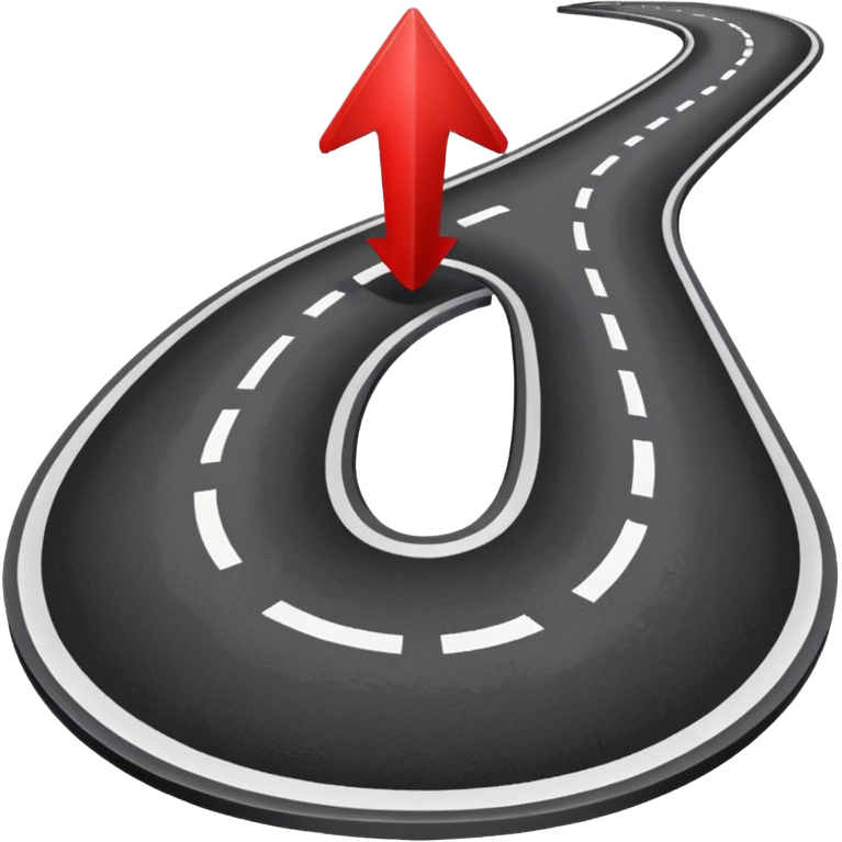 create a realistic emoji showing logistics route Sticker