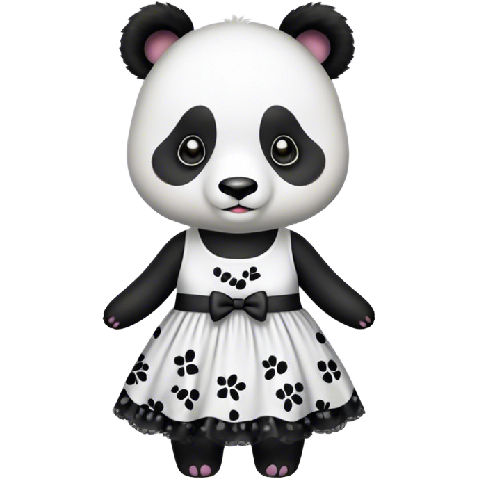 Panda wearing dress Sticker