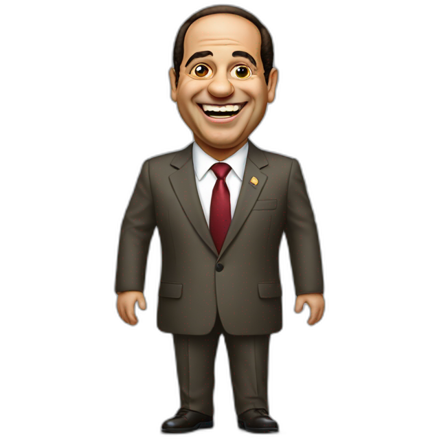 Abdel Fattah El-Sisi standing laughing Sticker