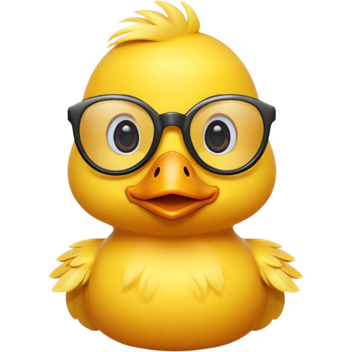 dame un pato amarillo con lentes de sol Sticker